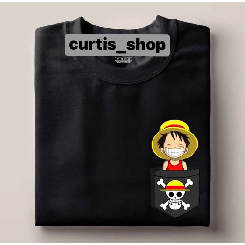 Luffy smiley one piece shirt tees aesthetic minimalist pocket tees for ...