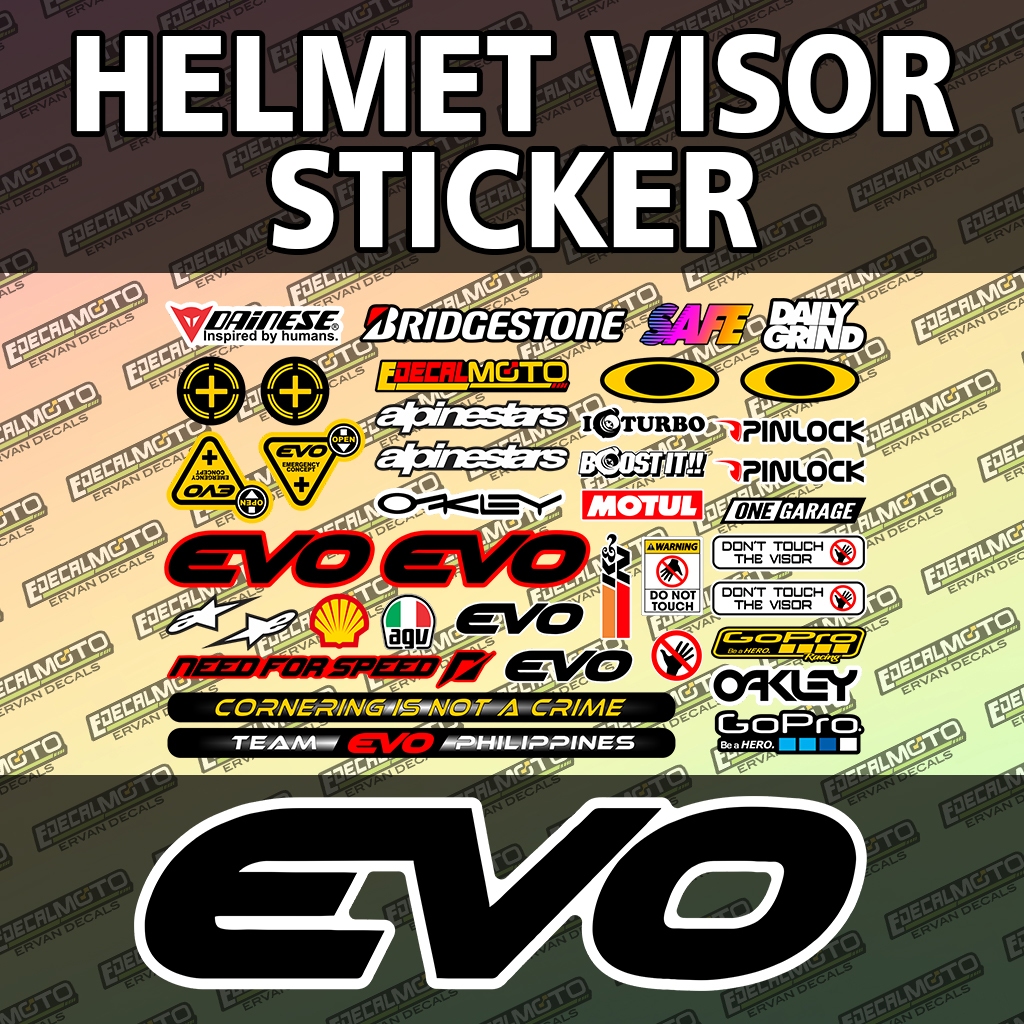 HELMET VISOR STICKER REFLECTIVE PREMIUM GLOSS | Shopee Philippines