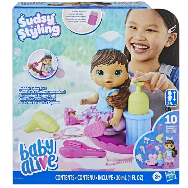 NEW and ORIGINAL - Baby Alive Sudsy Styling Doll, Includes Baby Doll ...