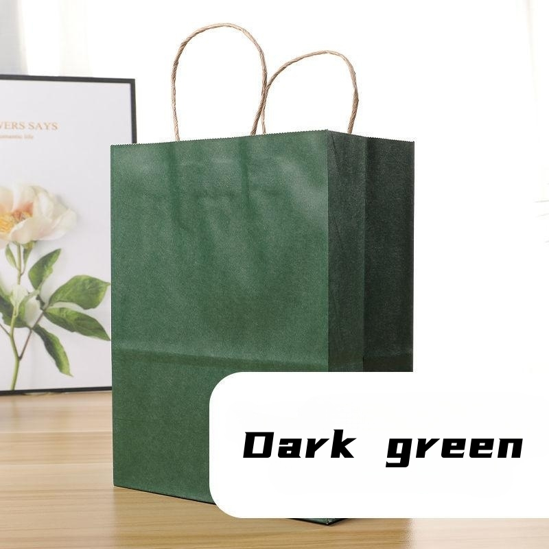 Hand paper bag Brown Kraft Paper Bag Plain Hand bag Gift bag Paperbag ...
