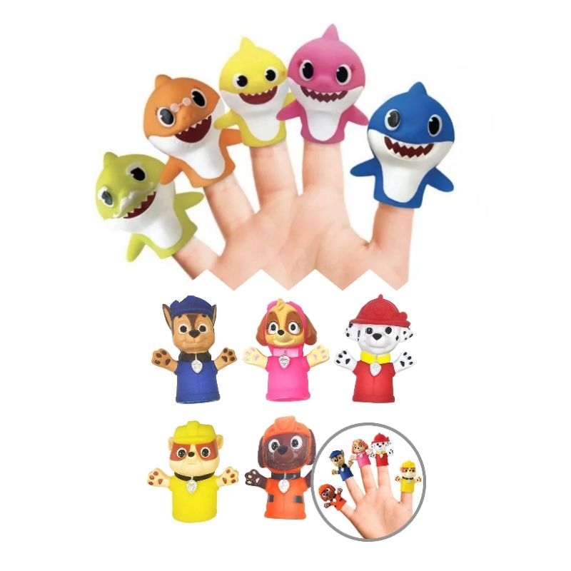 FINGER PUPPET SHARK+ PAW 10 PCS FINGER PUPPET | Shopee Philippines