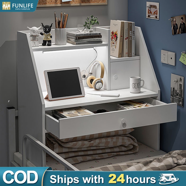 Bed Table Computer Desk With Drawer For College Dormitory Learning ...