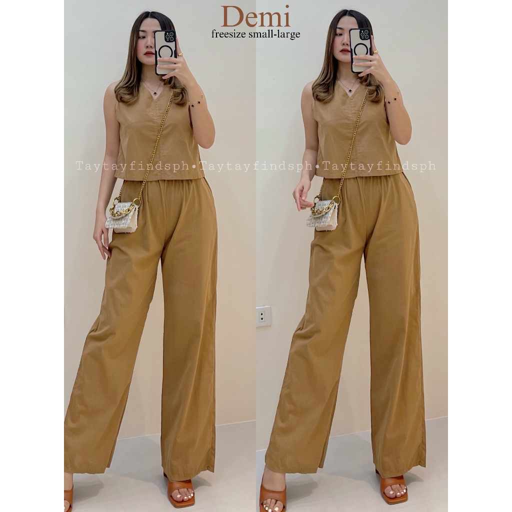 DEMI VEST AND PANTS COORDINATES | taytayfindsph | Shopee Philippines