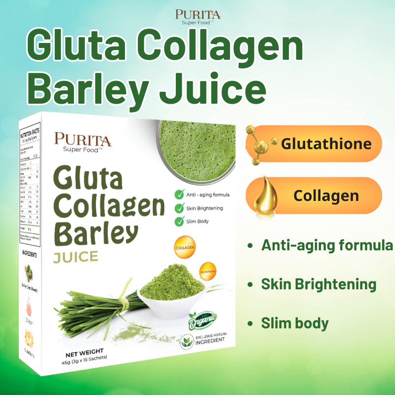 Gluta Collagen Barley Juice supplements Glutathione and collagen Skin ...