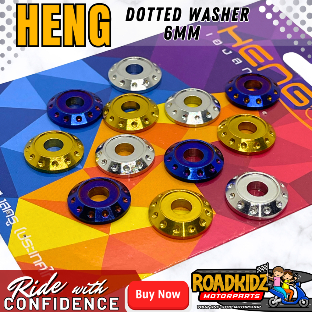 HENG WASHER DOTTED STAINLESS (6mm) 1 PC ONLY | Shopee Philippines
