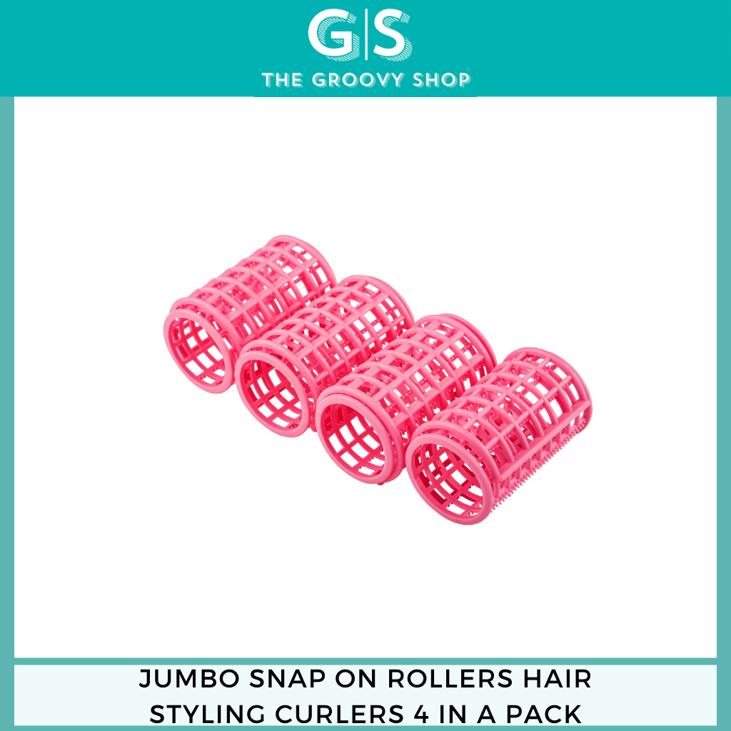 Joy Fashion Jumbo Snap on Rollers Hair Styling Curlers 4 in a Pack ...