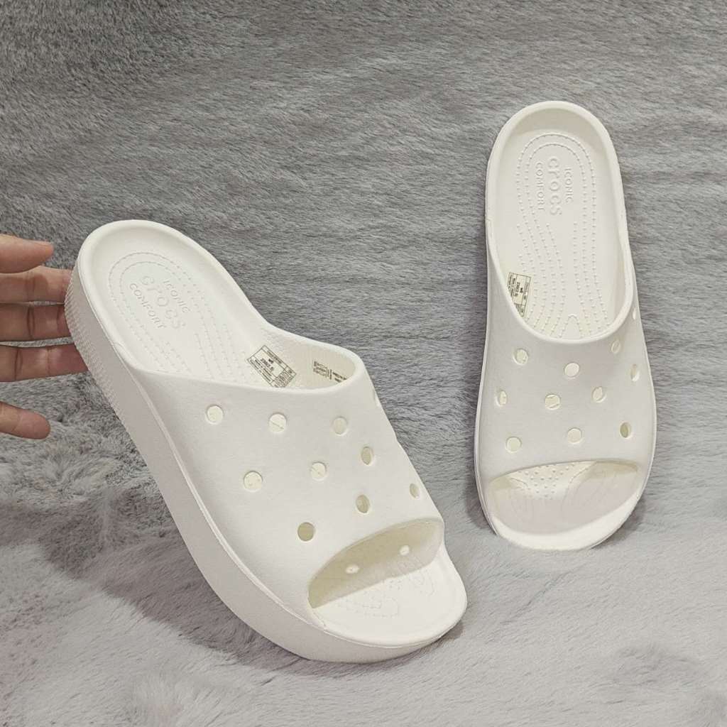 crocs women's size solid bottom flip flops, OEM | Shopee Philippines