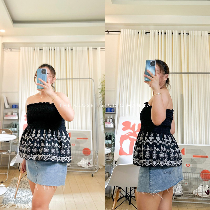 SUZY TOP — Smocking Tube Peplum | Shopee Philippines
