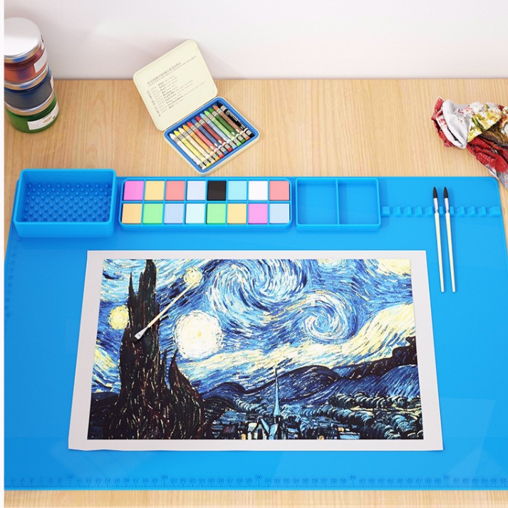 Drawing Pad Silicone Painting Mat Easy To Clean Portable Mat Children ...