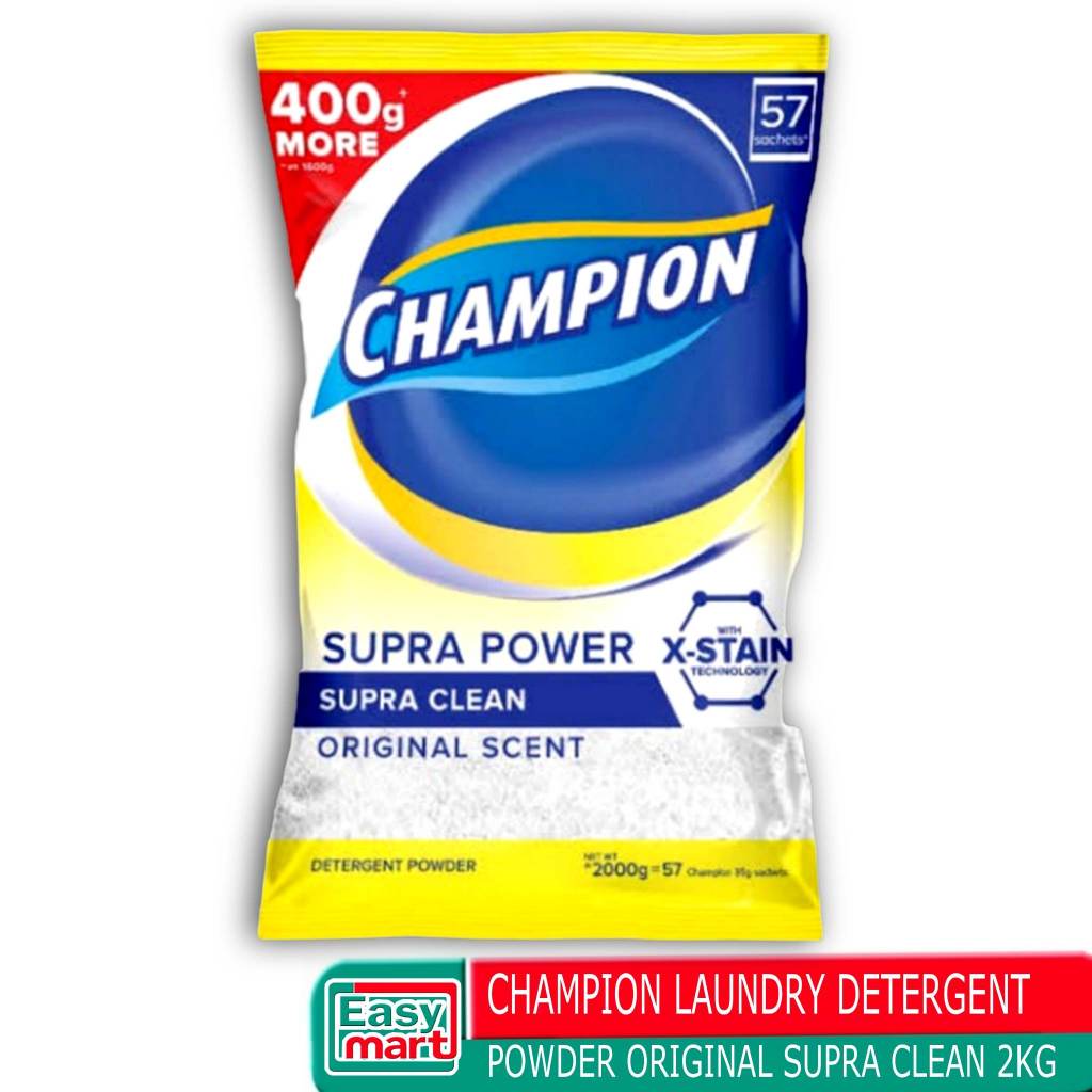 Easy.Mart Champion Laundry Detergent Powder Original Supra Clean 2kg ...