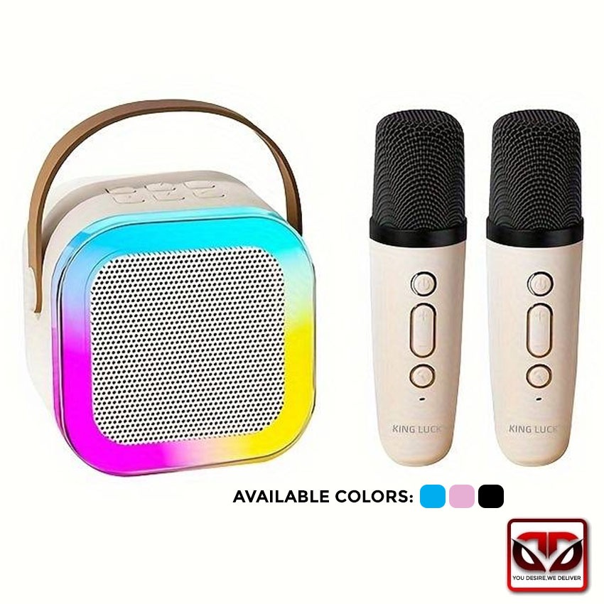 K12 Portable Karaoke Microphone Bluetooth Speaker with Dual Microphone ...