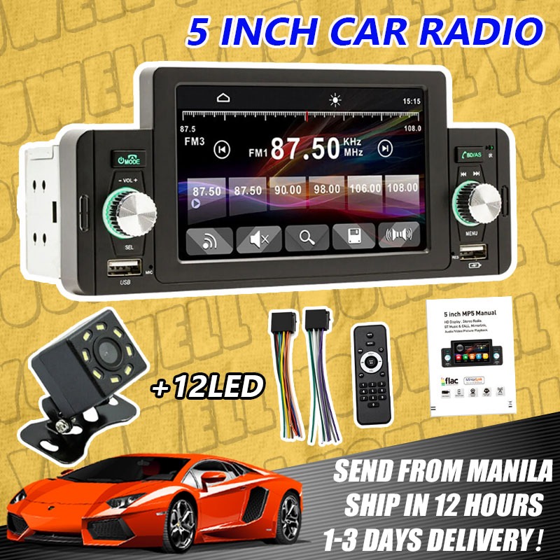 5 Inch Car Stereo 1 Din Universal Car Radio Touch Screen Bluetooth Multimedia Car MP5 Player USB ...