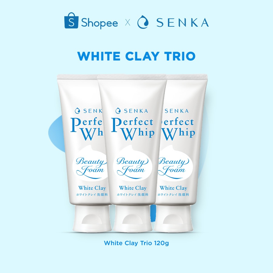 Senka Perfect Whip Perfect White Clay Trio (120g) | Shopee Philippines
