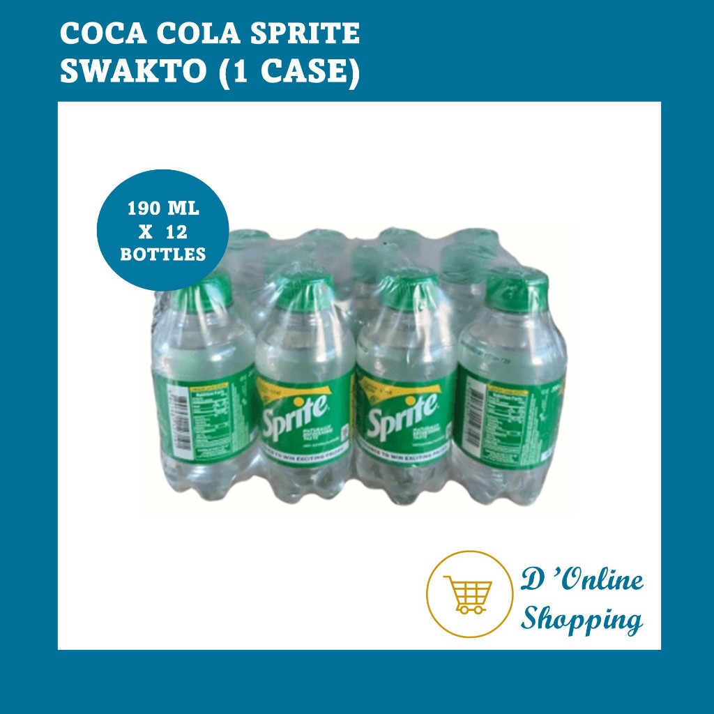 COCA-COLA SPRITE Swakto 190 ml X 12 bottles | Shopee Philippines