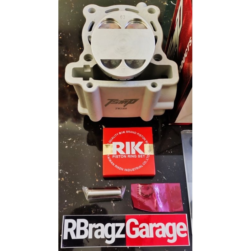 TSMP 63mm Chromebore Cylinder Block Kit w/ Flat Piston - Aerox v1, v2 ...