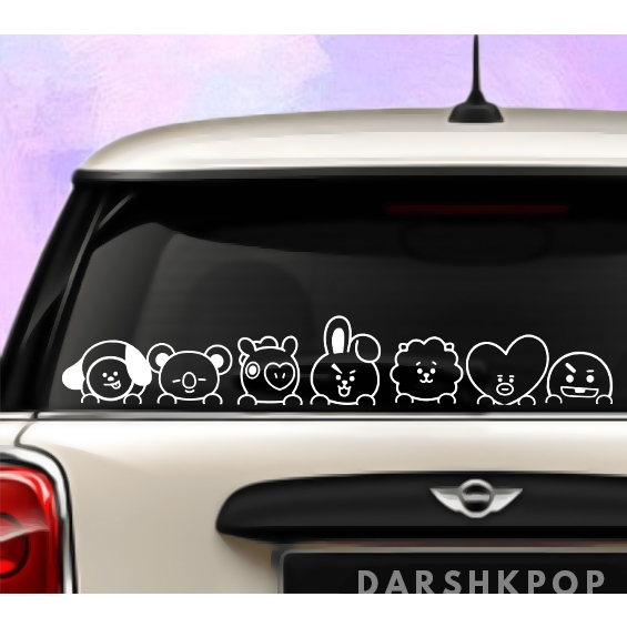 Bt21 Peeking Waterproof Car Sticker Laptop Decals | Shopee Philippines
