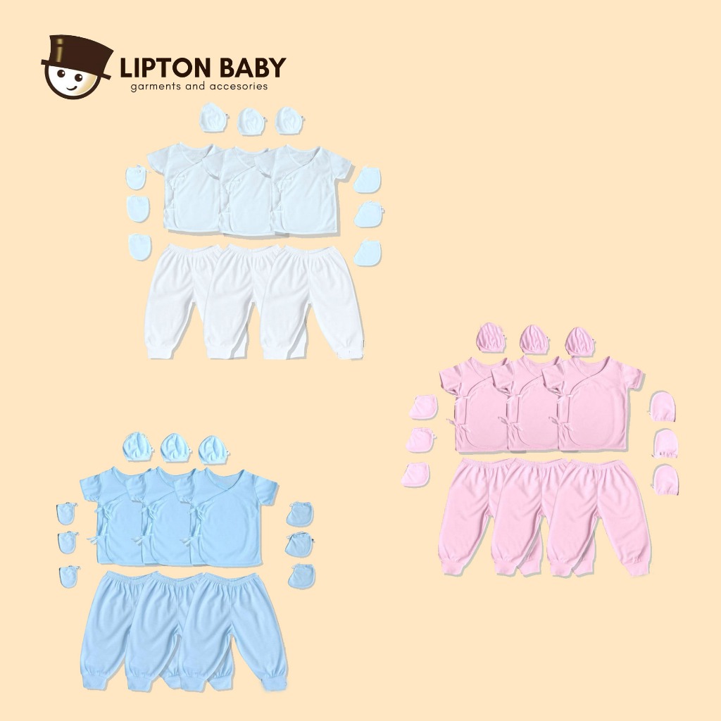 Lipton Baby Tieside shortsleeve Newborn Set | Shopee Philippines