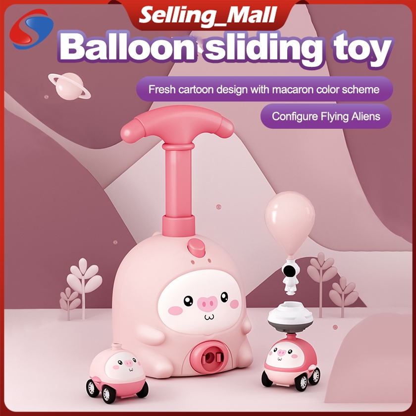 Cute Animals Balloon Launcher With Rocket Air Pressure Car Characters ...