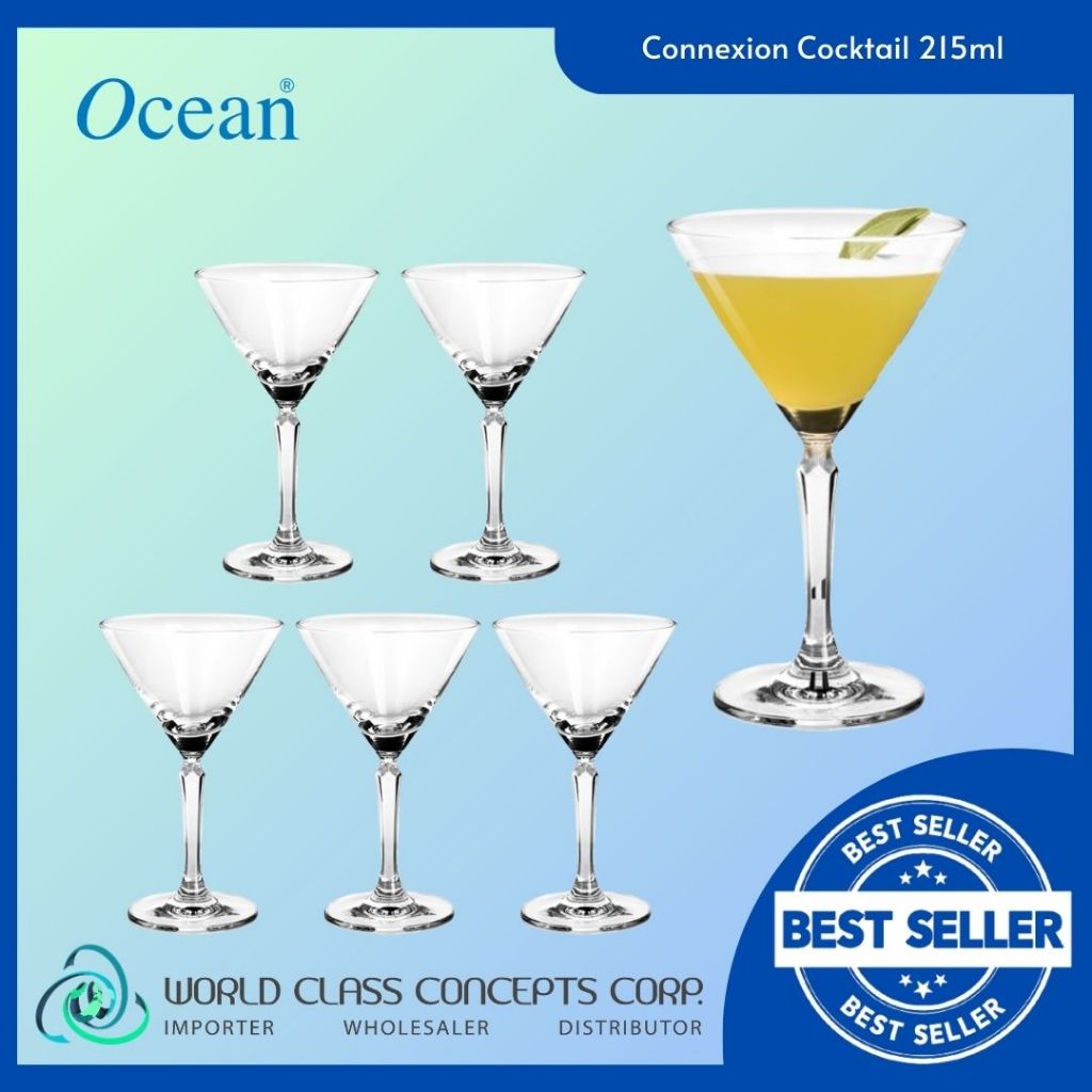 Ocean Glassware Connexion Cocktail Drinking Glass 215 mL (Set of 6 ...