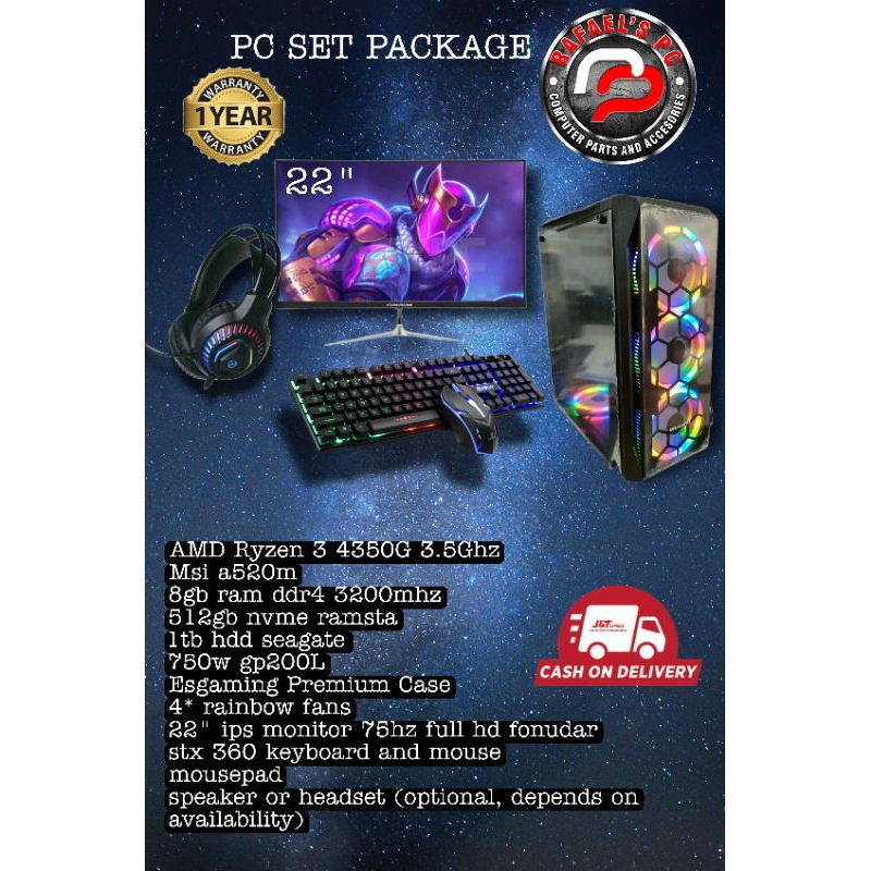 PC SET RYZEN 3 4350G COMPUTER PACKAGE | Shopee Philippines
