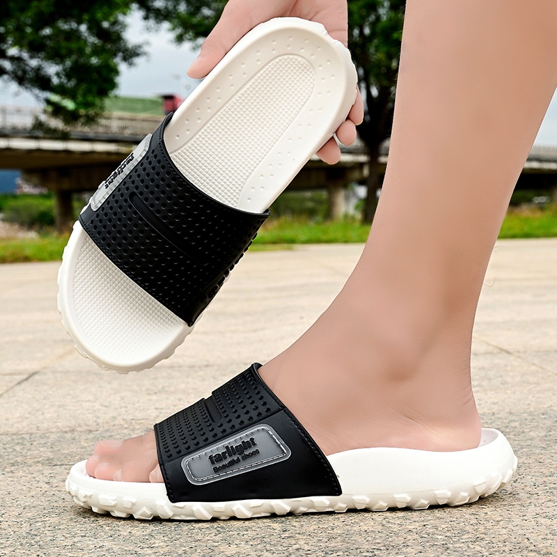 New One Strap Slide Slippers Men Rubber Slip Soft Soled Sandals indoor ...
