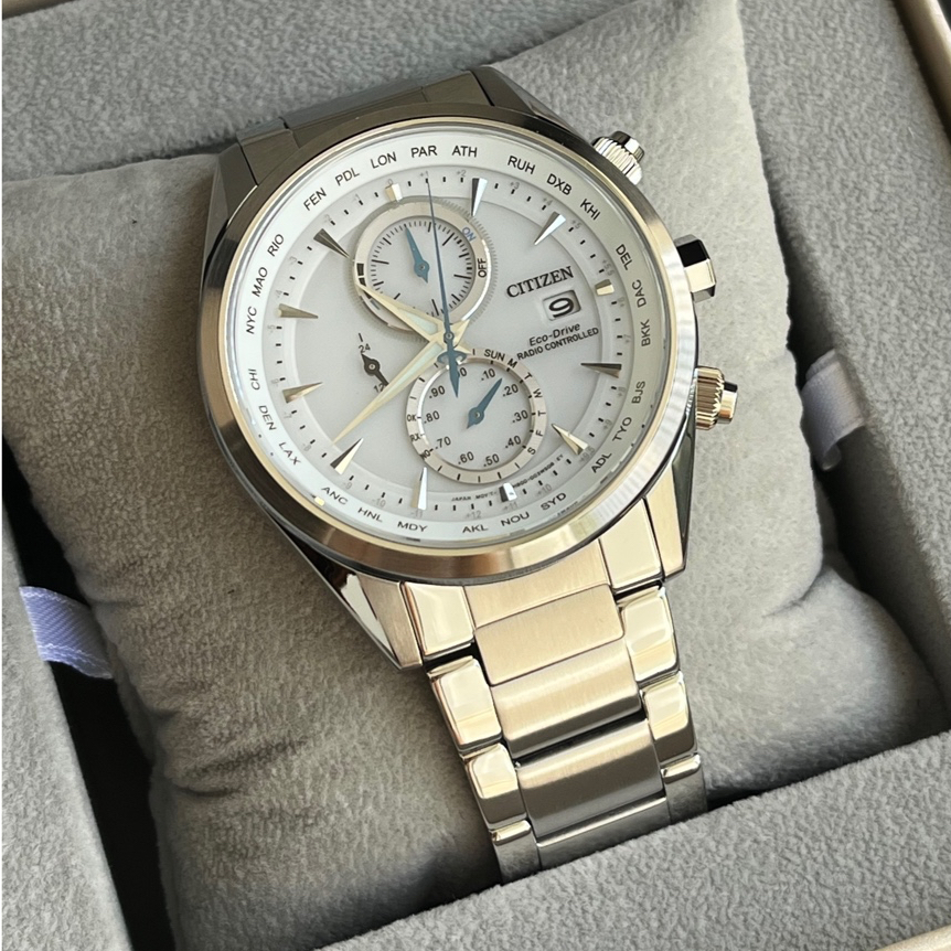 Citizen Watch Eco-Drive AT8260-85A Radio Controlled Chronograph Silver ...