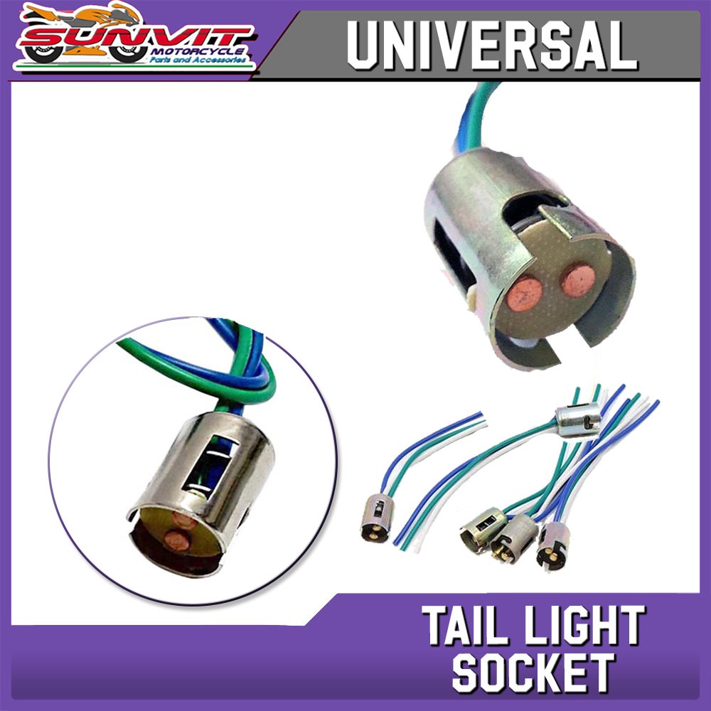 SUNVIT- MOTORCYCLE TAIL LIGHT / FLASHER SOCKET UNIVERSAL | Shopee ...