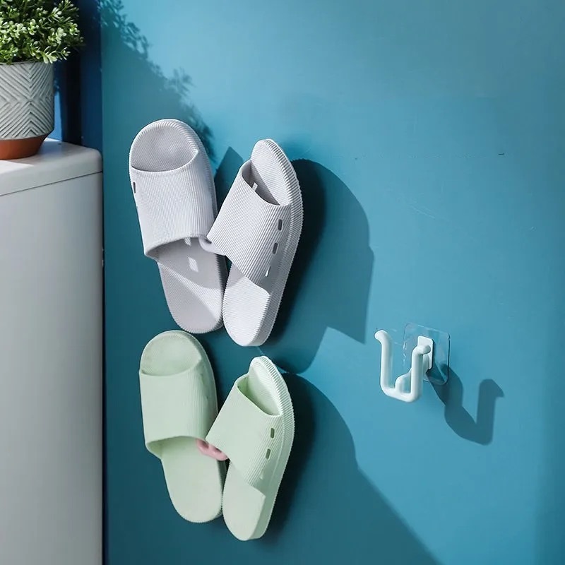 Slippers Rack Wall Mounted Bathroom Slipper HookDrying Rack | Shopee ...