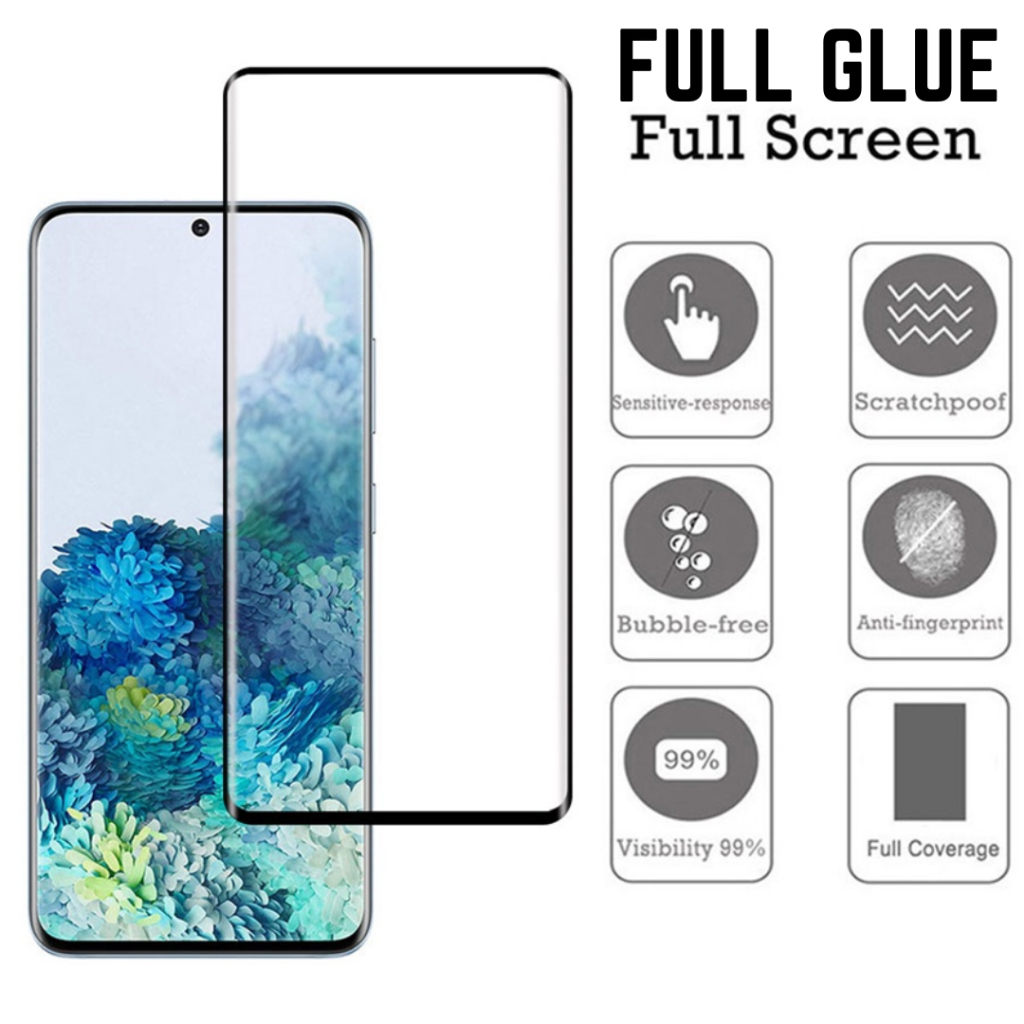 FULL GLUE FOR SAMSUNG S10 S20 S21 S22 S23 S24 S30 NOTE 10 20 8 9 PRO ...