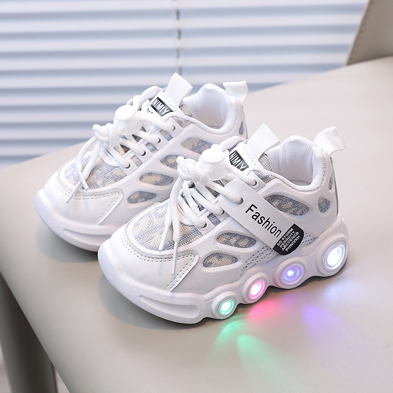 Led Fashion Sneakers Children's Alphabet Webbing Mesh Breathable 1 ...