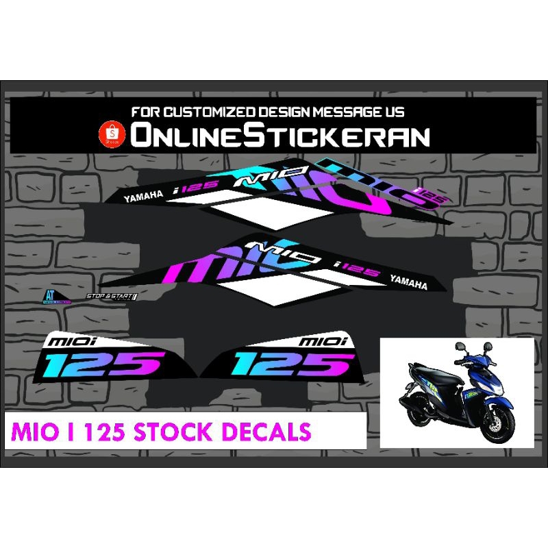 Yamaha Mio i125 Stock Decals | Shopee Philippines