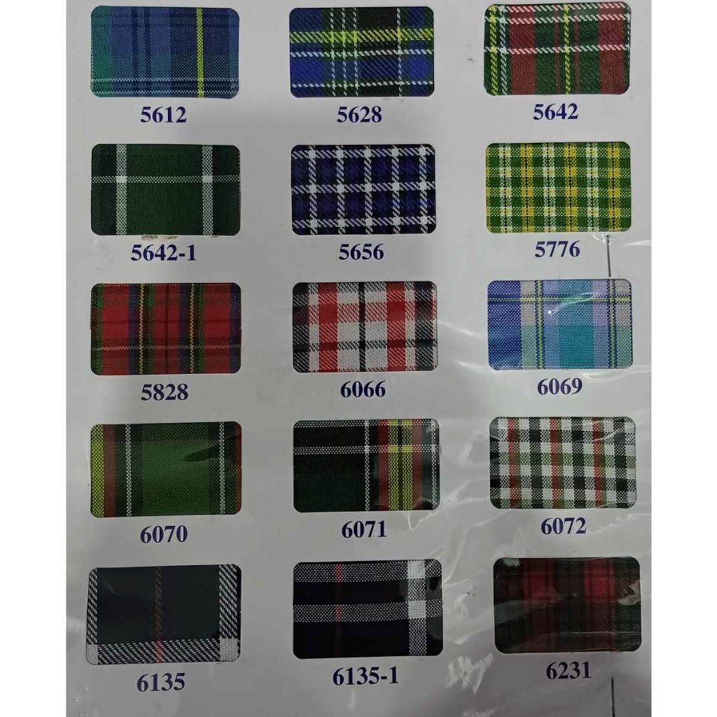 School Uniform Checkered Oxford/Gabardine Fabric 60" Width (PER ROLL ...