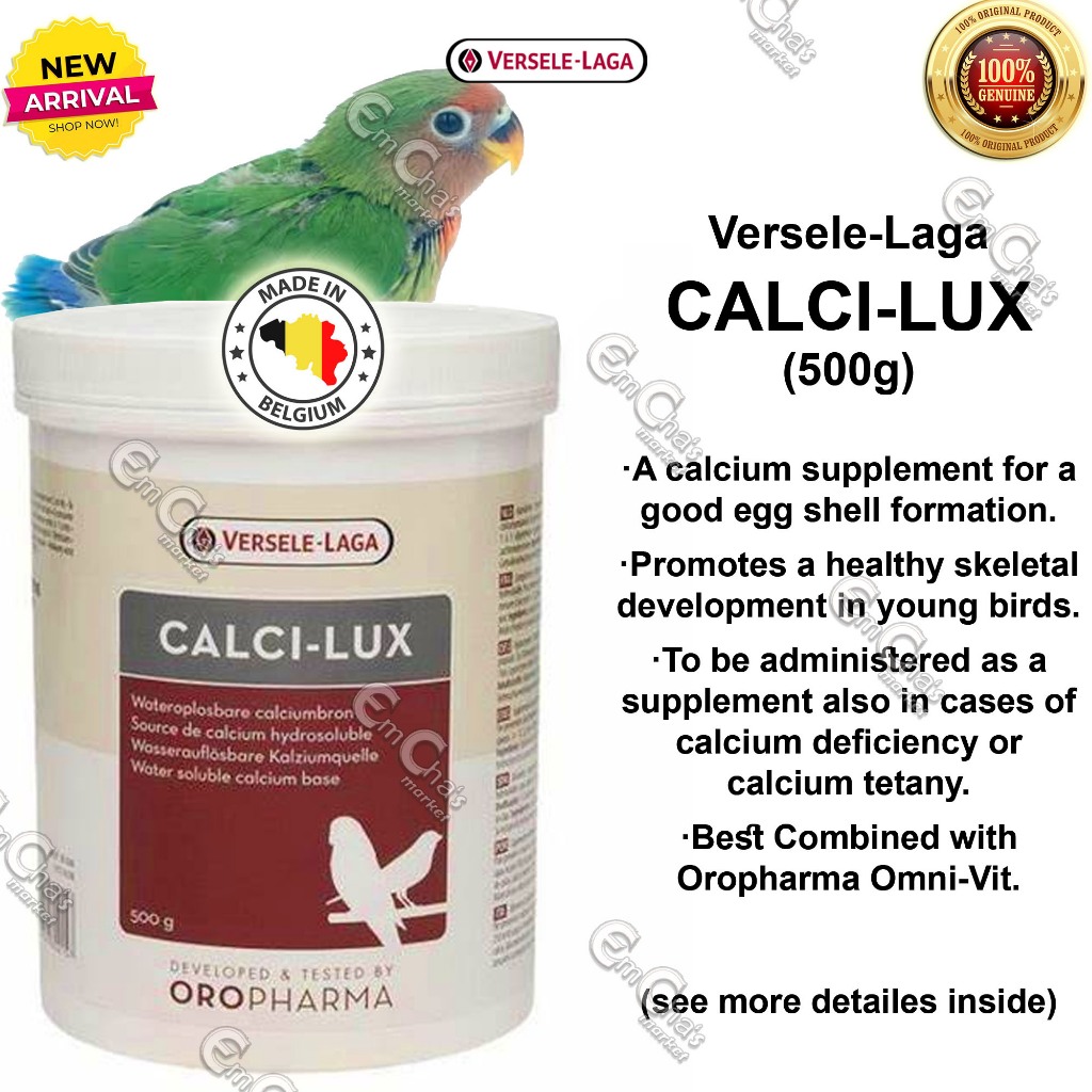 Versele-Laga Oropharma Calci-Lux (500g) Bird Calcium Supplement for ...