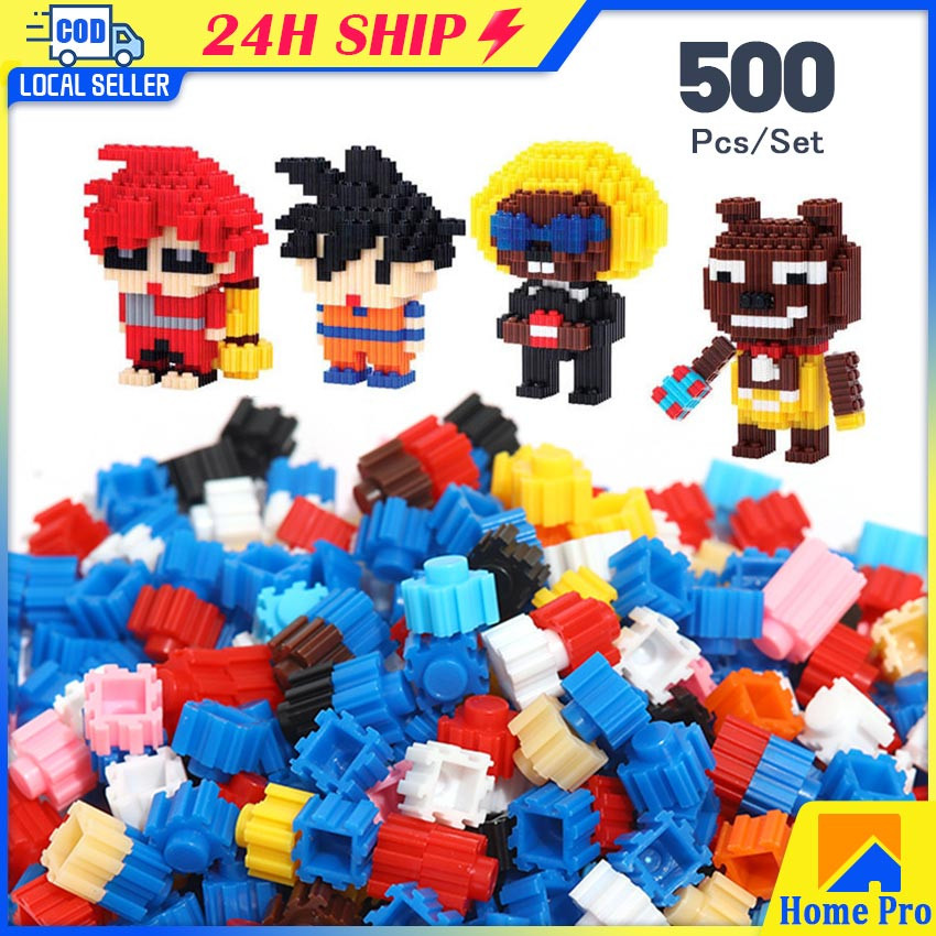 500PCS Mini Diamond Building Blocks Pixel Art Puzzle Micro DIY 3D Small ...