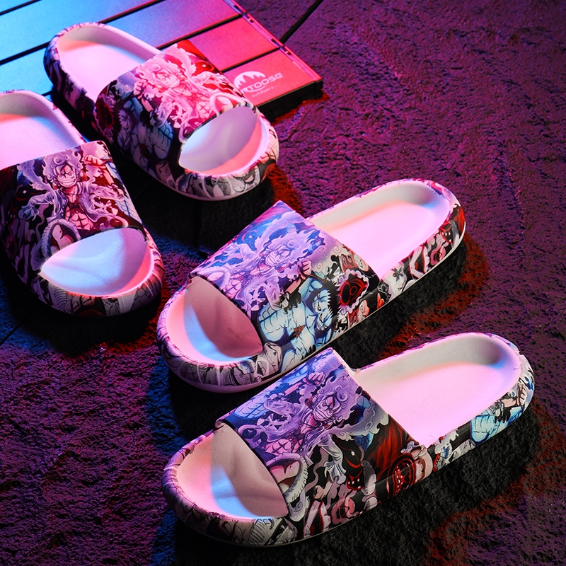 Anime One piece Slippers Sun God Nika Fifth Gear Luffy Slippers for Men ...