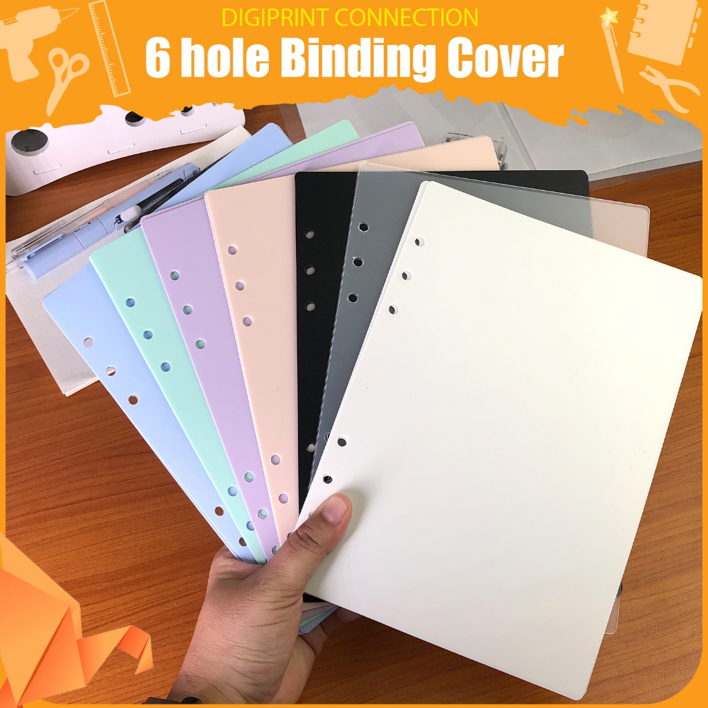 Binding Cover A5 Size 6 Hole Notebook Binder 2sheets Hard Cover ...