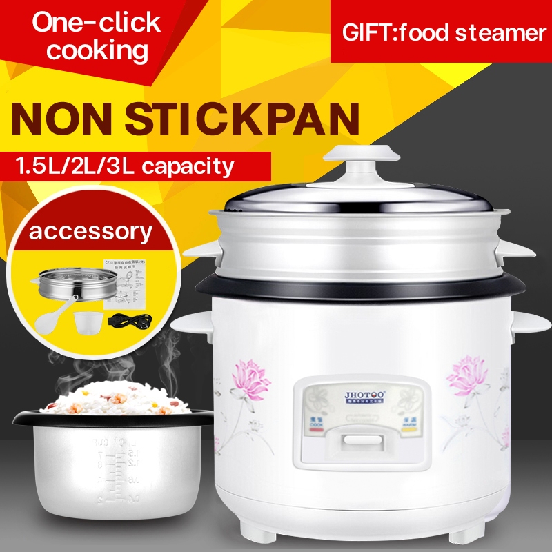 AU rice cooker small 1.5L 2L 3L aluminum home mini rice cooker 1-5 people use non stick pan ...