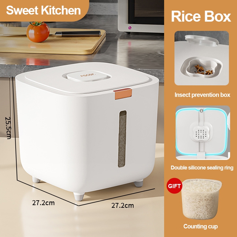 5KG/10KG Rice Food Storage Airtight Container Food Storage Kitchenware ...