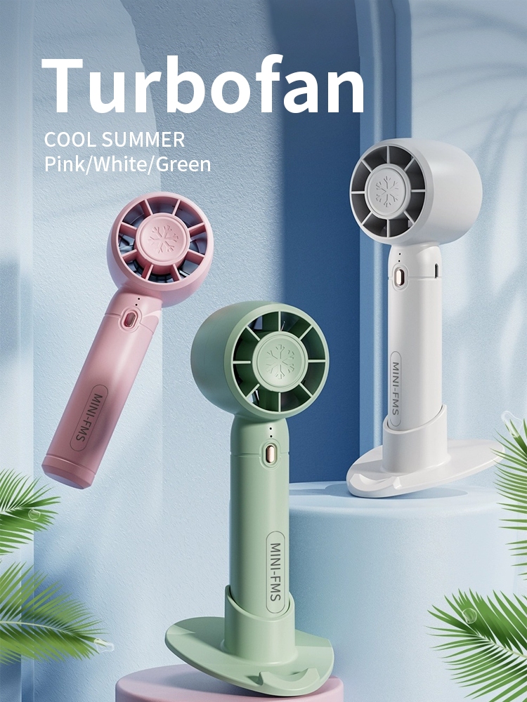 ICON Small Fan Mobile Phone Stand Handheld USB Charging Mini Portable ...