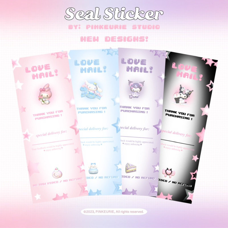 HIGH QUALITY WATERPROOF Pre Made Love Mail Seal Sticker for Packeging ...