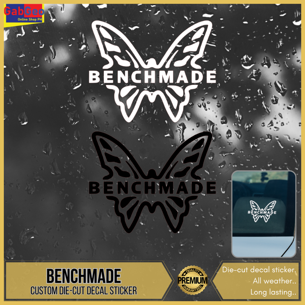 BENCHMADE Custom Decal Sticker - All weather diecut decal sticker ...