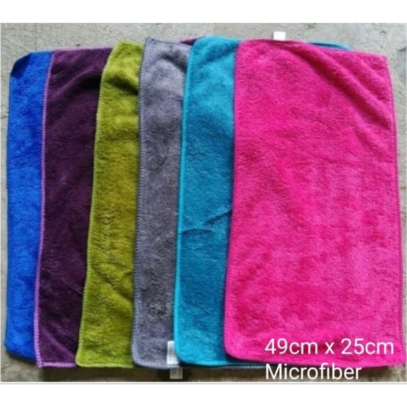 Rectangular Micro Fiber Hand Towel Cannon 49cm x 25cm Random Color ...
