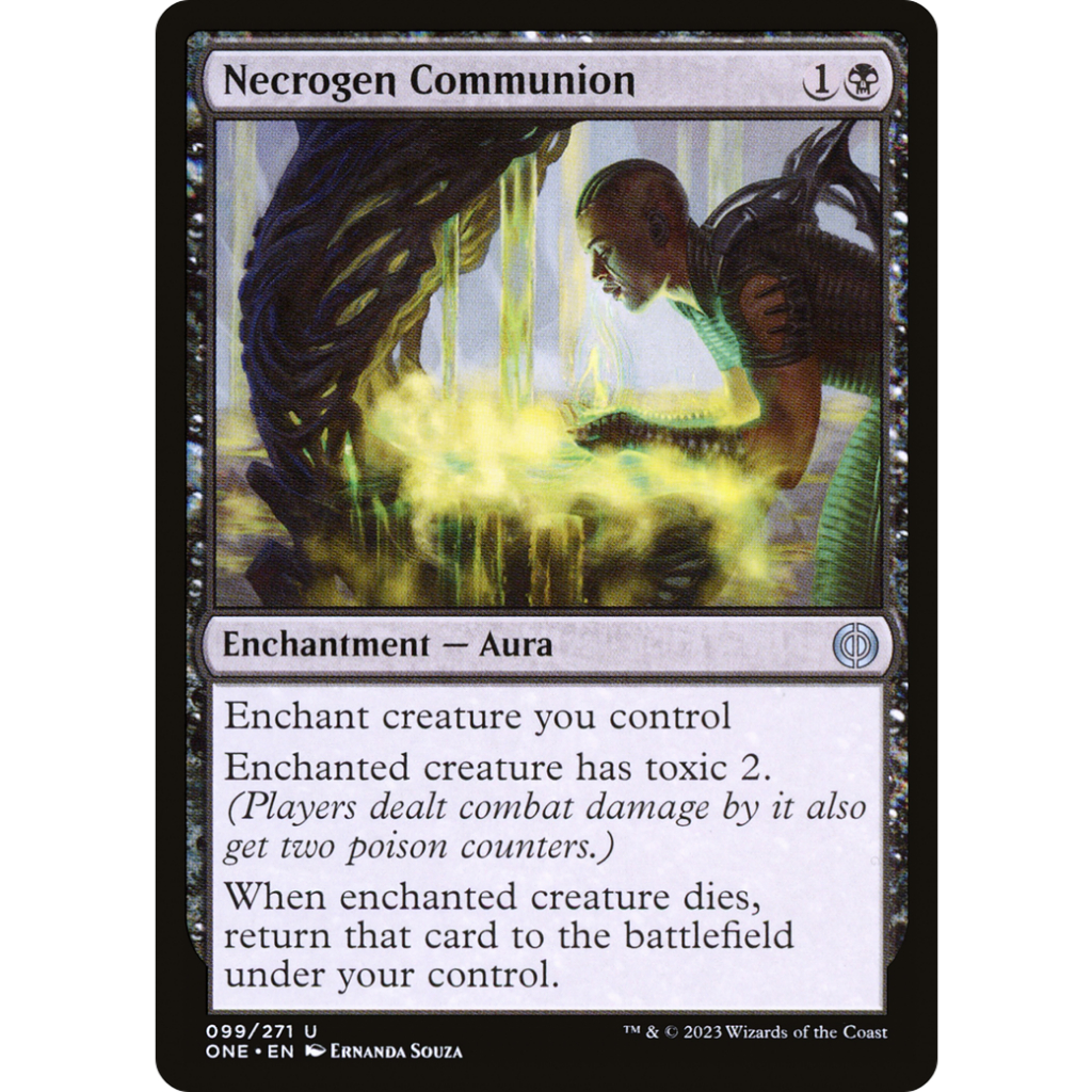 Necrogen Communion one-99 MTG Top Ratings Proxy (sticker is already on ...