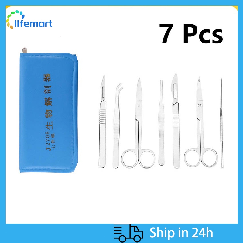7 pcs /set Dissector Microscope Dissecting Tool Kit Set Laboratory ...