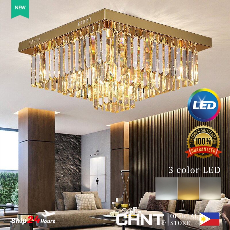 CHNT Modern LED Ceiling Light Crystal Chandelier For Living Room Dining ...