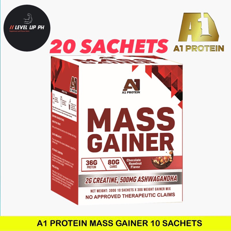 A1 PROTEIN MASS GAINER NEW PACKAGING and FORMULA 20 or 30 SACHETS ...