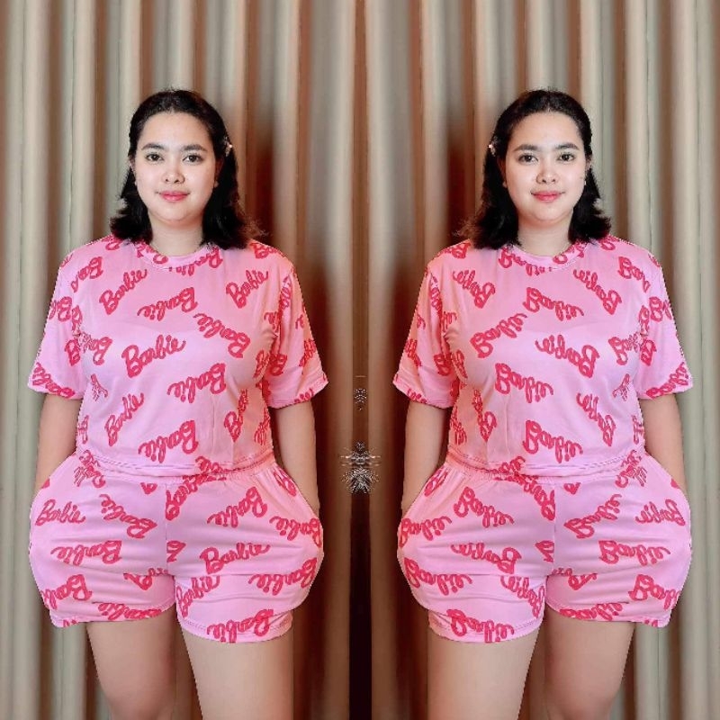 TERNO BARBIE SHORT WITH 2SIDE POCKET FIT UP TO 2XL (BTS) | Shopee ...