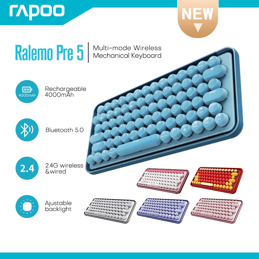Rapoo Ralemo Pre 5 Rechargeable Wireless Bluetooth Keyboard with ...