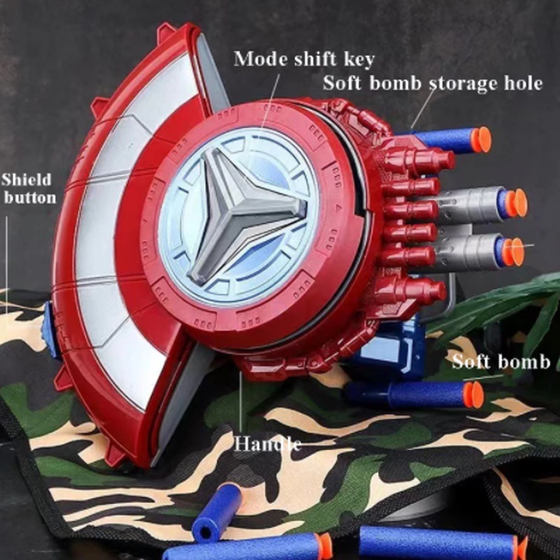 Captain America Sheild Launcher Toy gun Nurf gun Boy Kids Toys Deformed ...