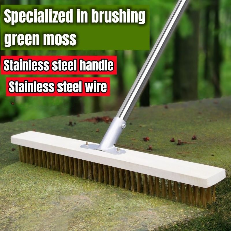 Stainless Steel Wire Floor Brush with Long Handle Floor Hard Iron Pool ...